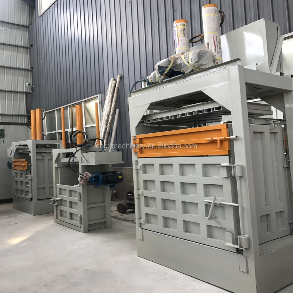 Vertical Baler Hydraulic Baling Press Used For Wool Paper Plastic ...