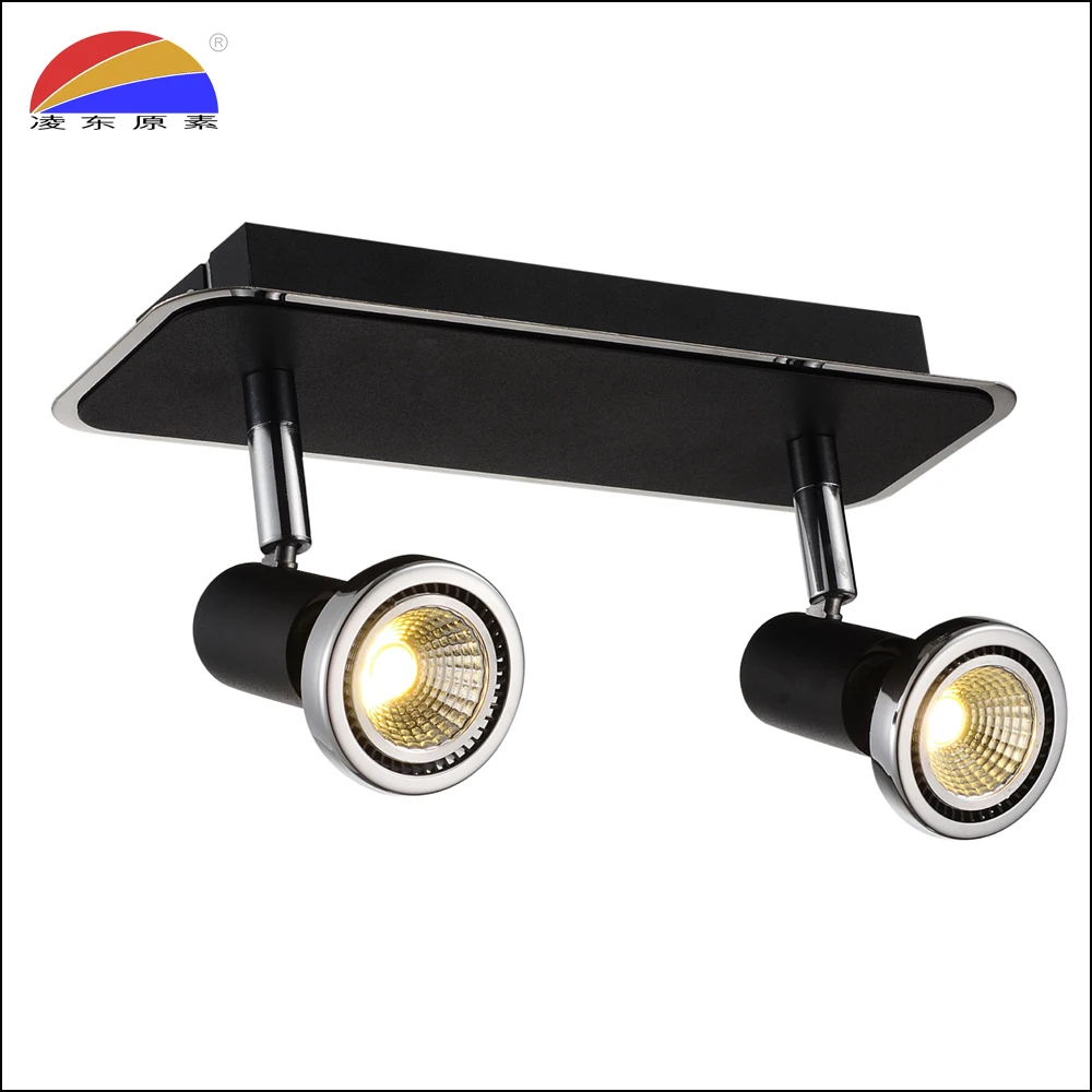 4 Heads Ways Iron Square Plate Base 4 Bars Ceiling Spot Light Spotlight ...