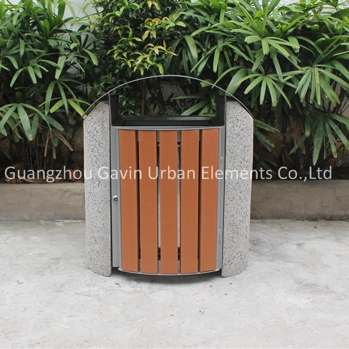 Recycled Plastic And Concrete Stone Dustbin/garbage Container Bins ...