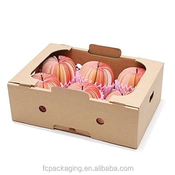 Recycled Eco-friendly Cardboard Apple Box Fruit Stackable Tray - Buy ...