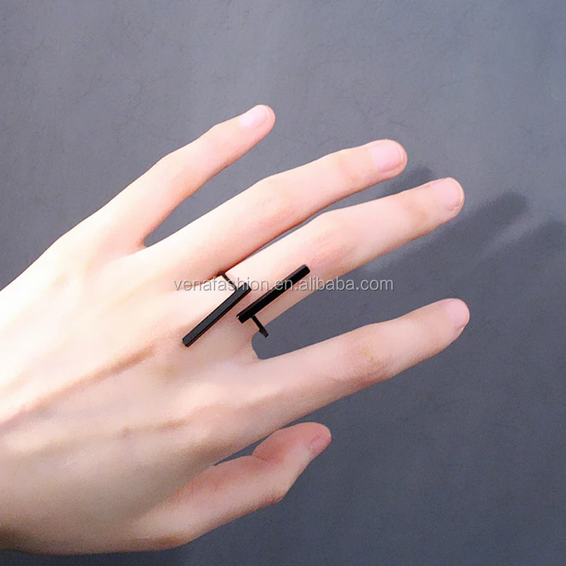New Fashion Black Open New Designs Middle Finger Ring - Buy Middle ...