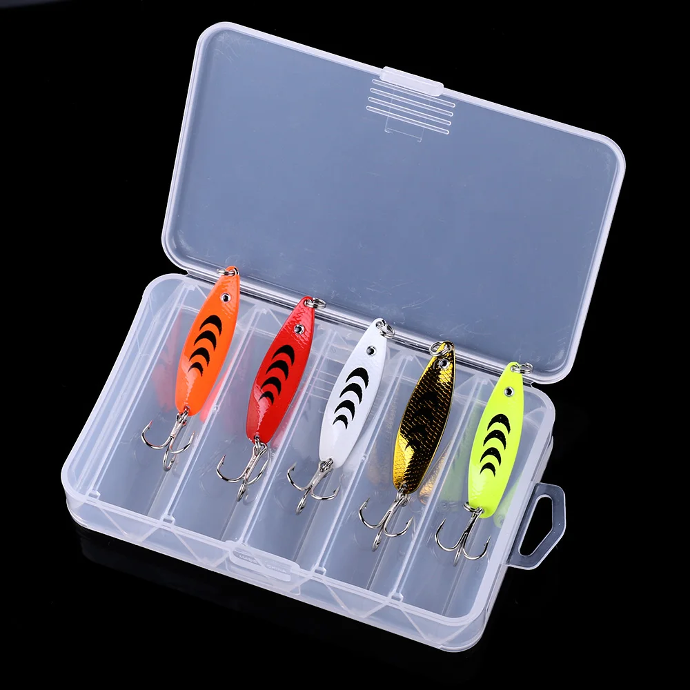Double Sided 5 Grid Plastic Fishing Lure Box - Buy Plastic Fishing Lure ...