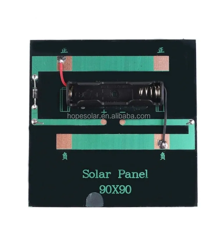1 Watt Solar Panel With Base For Aa Battery 1w 2v Solar Cell For 1xaa ...