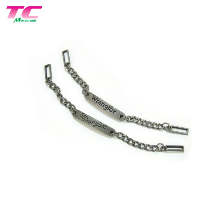 Zinc Alloy Sewing Metal Clothing Chain Tag Necklace Label For Garment ...