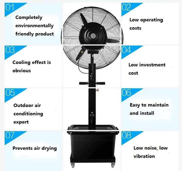 20/30 Inch Centrifugal Mist Fan/stand Fan/ Mist Fan Outdoorswith 40l ...