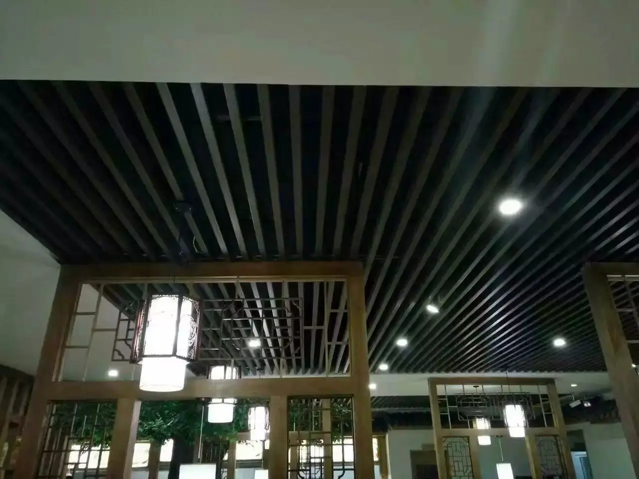 Strip False Ceiling Tile Hollow Ecological Wood Batten Engineered - Buy ...
