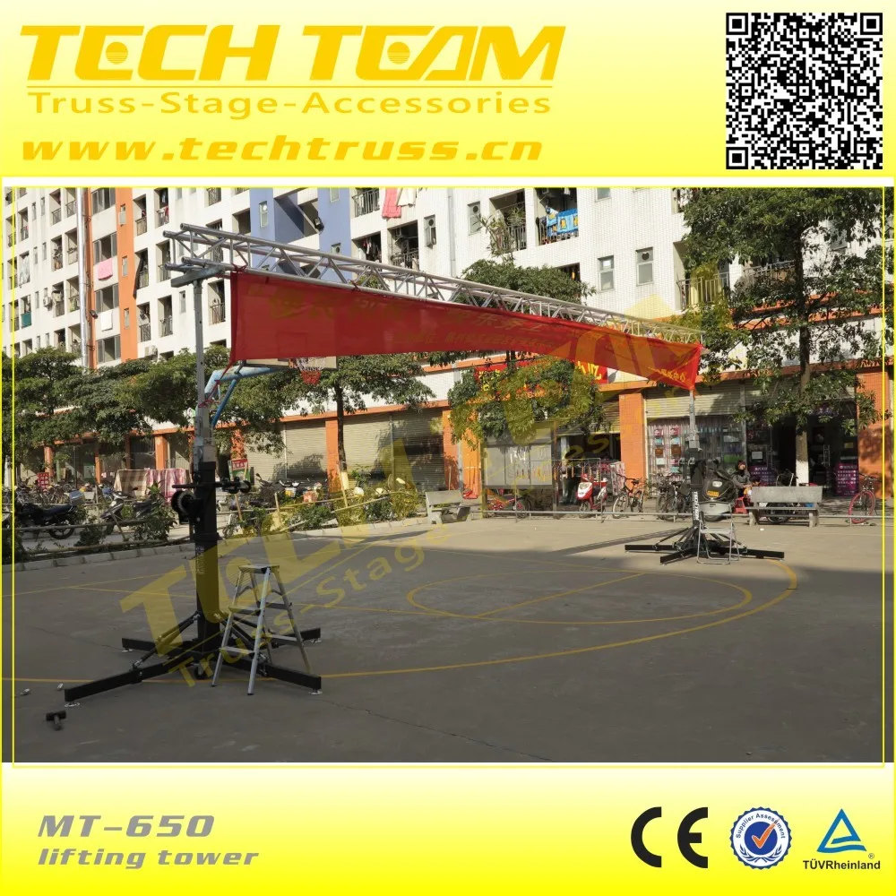 Techteam Truss Stand Lifting Tower - 200kg Capacity, 6.5M Height