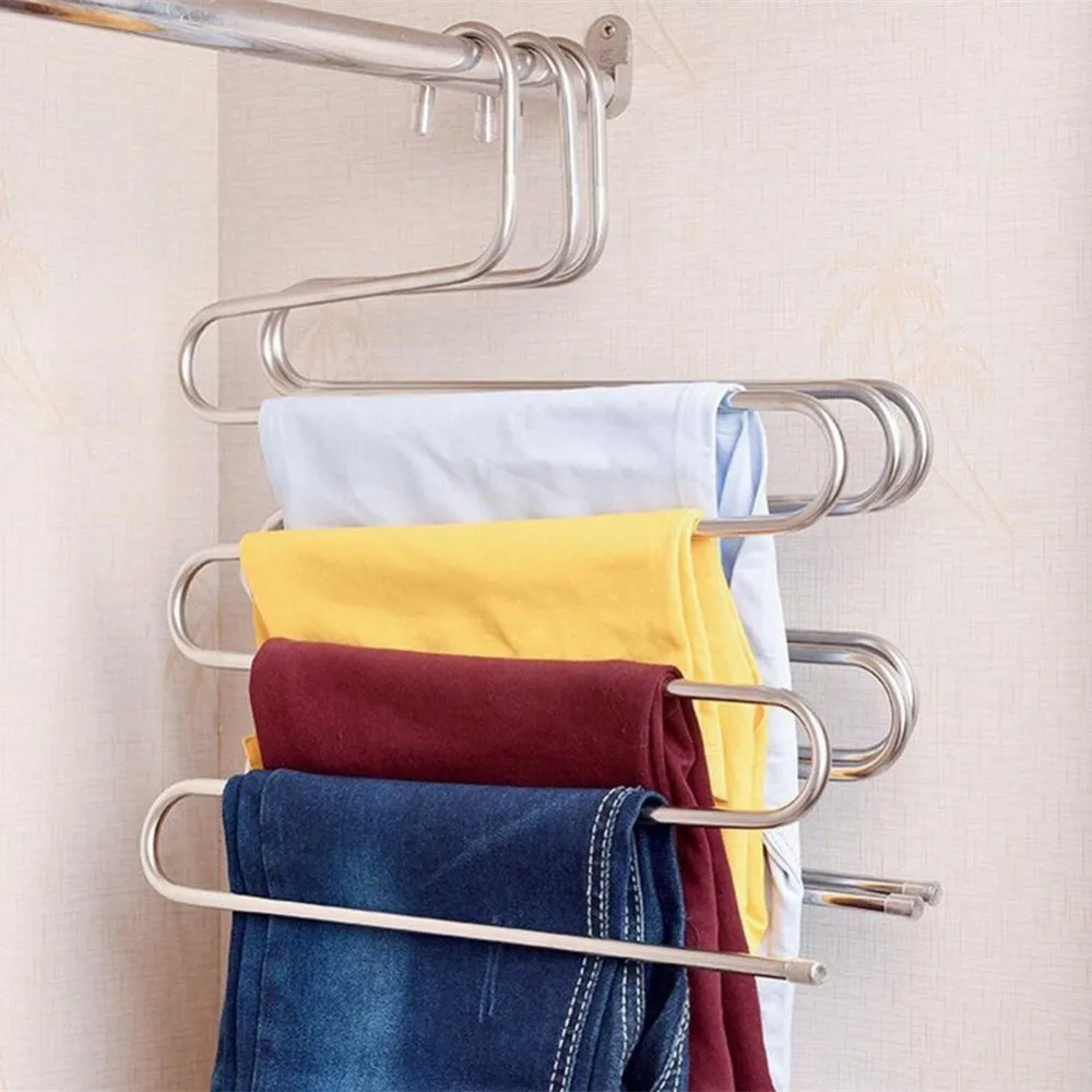 Inspring Multi Layers Metal Pant Slack Hangers - Closet Storage For ...
