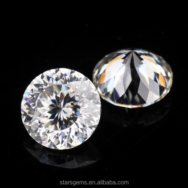 Starsgem 6.5mm Portugal Cut Loose Gemstones Round Shape White Color ...