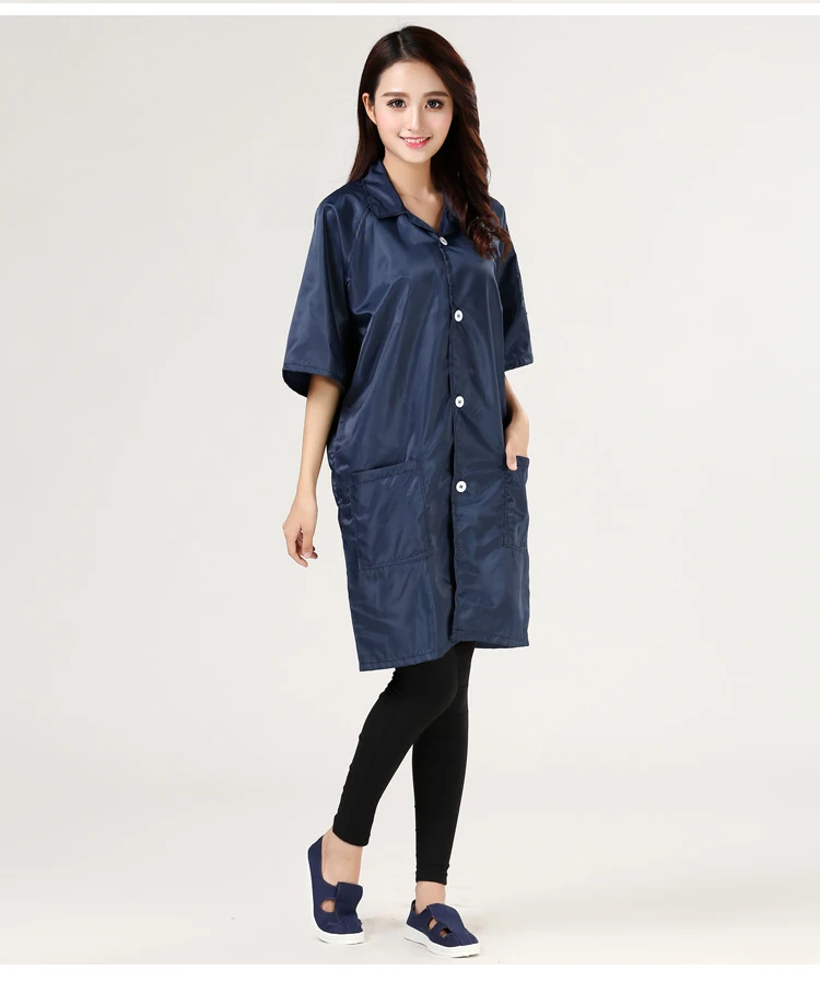Short Sleeve Esd Coat Antistatic Smock Esd Clothes For Cleanroom - Buy ...