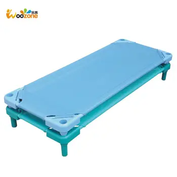 Bed Children Kids Pp Mesh Fabric Plastic Toddler Bed Cot Stackable Bed ...