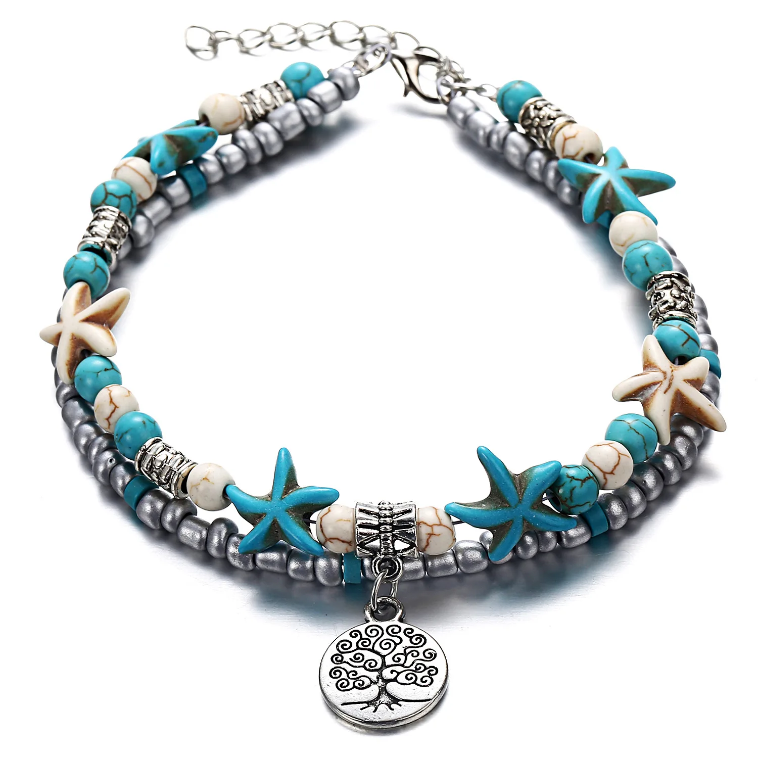 Shell Hotwife Anklet Turquoise Anklet Bracelet For New Design Flower ...