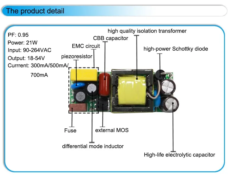 Ce Approved Constant Current 300ma 700ma Led Driver 3w 5w 7w 9w 18w 21w ...