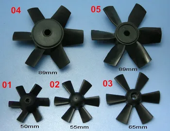 Rc Model Accessories 6 Blade Ducted Fan Propeller 50mm/55mm/65mm/89mm ...