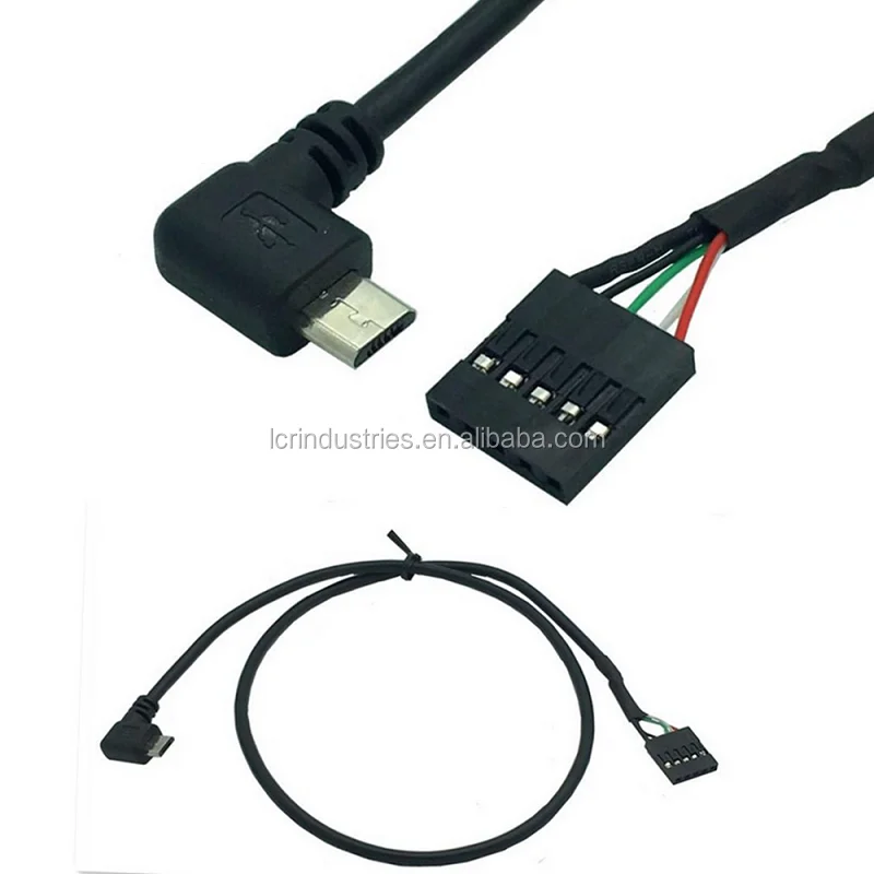 50cm Micro Usb 5pin Male To 2.54mm Pitch Pin Header Dupont 5pin Adapter ...