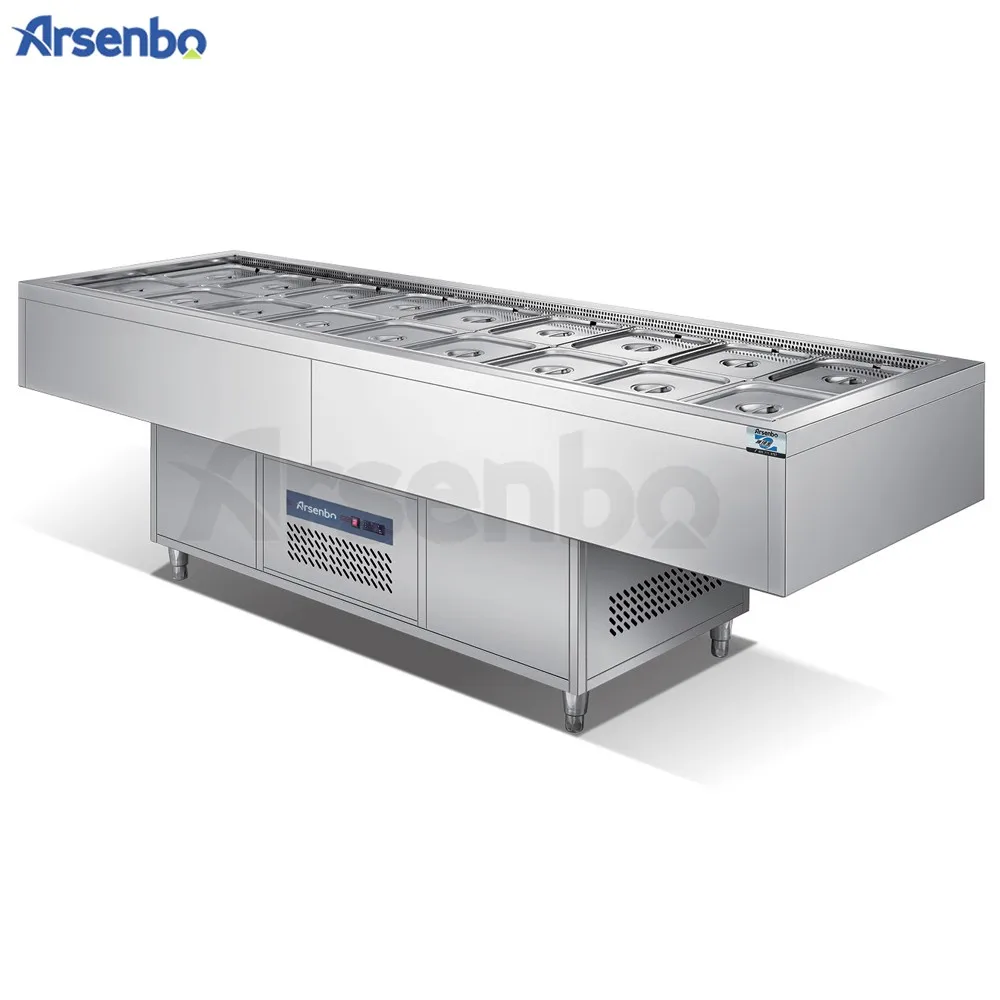 New Commercial Stainless Steel Refrigerated Sandwich Prep Table Cooler ...