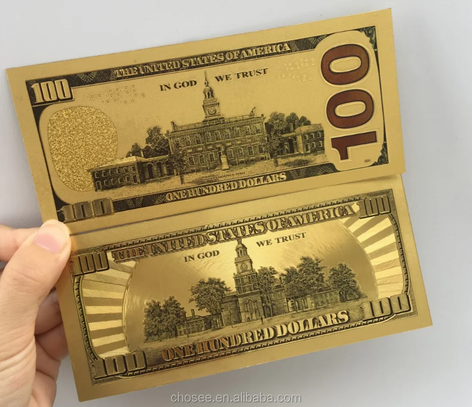 Donald Trump Design Gold Foil Plated Thousand Dollar Collective Support ...