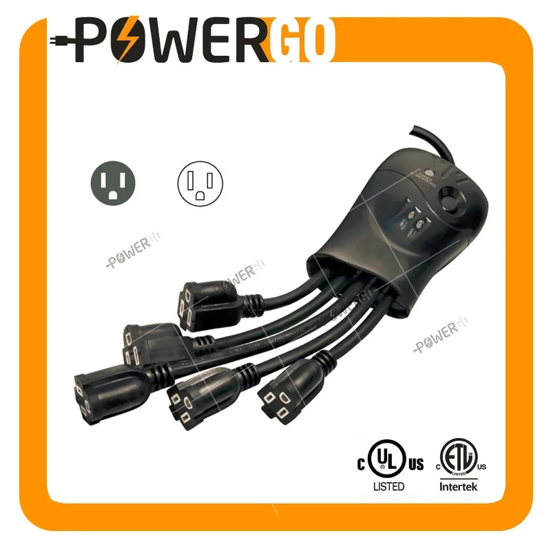 Octopus PowerSquid Surge Protector Power Strip - Black - 5 Outlets, 3 ...