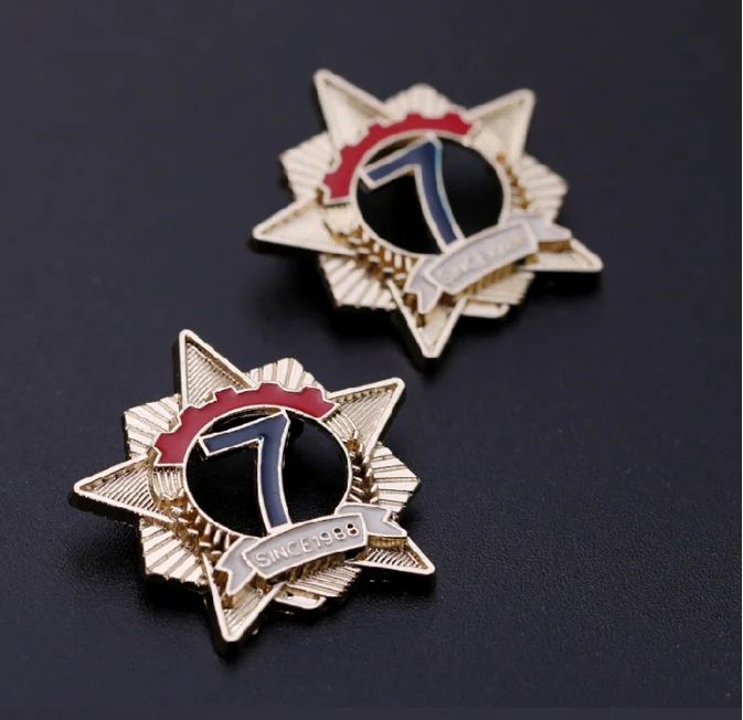 Custom Metal Pin Badges - Durable 3D Enamel Zinc Alloy
