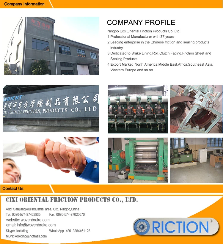 Flexible Anchor Windlass Brake Lining Roll - Oriction