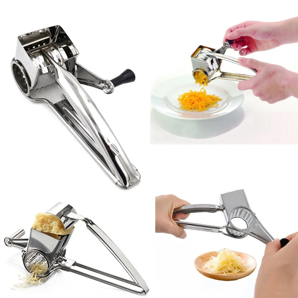 Rotary Cheese Grater Stainless Steel Hand-crank Rotary Razor Sharp ...