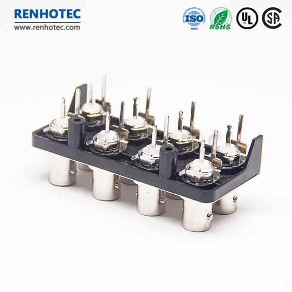 8 Port 75ohm Bnc Jack Splitter Connector Panel Mount For Cctv - Buy 8 ...