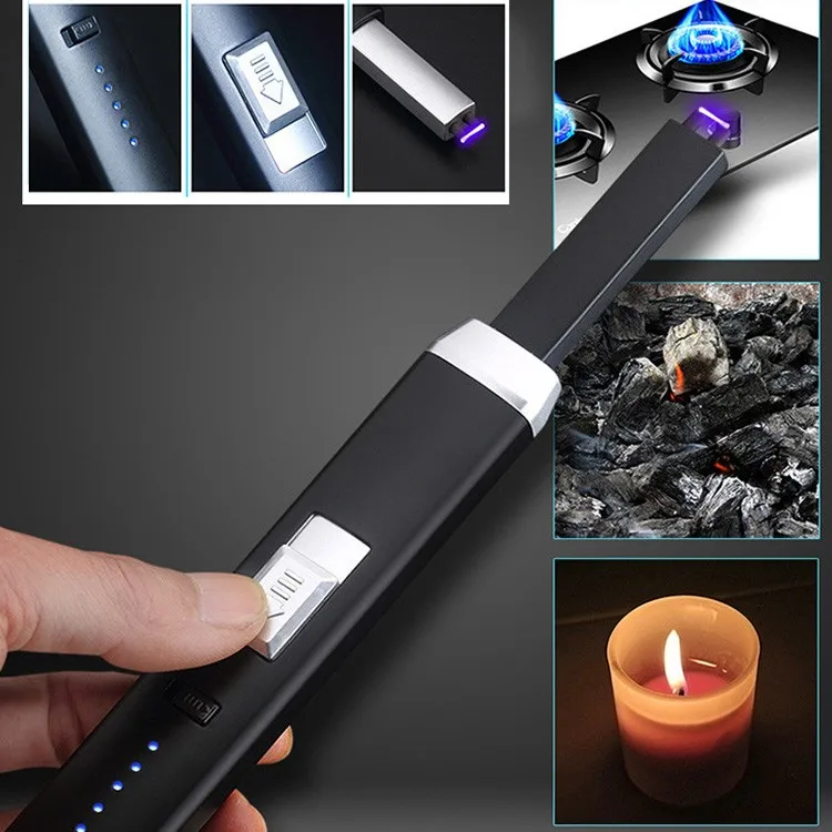 Slim Electronic Bbq Usb Arc Spark Lighter Electric,Rechargeable Long ...