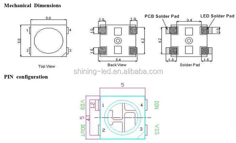 WS2812B LED Diodes - High Brightness RGB Lighting Solutions