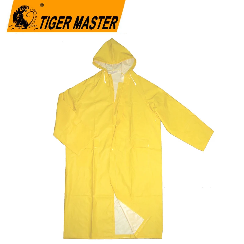 Pvc Polyester Pvc Waterproof Working Rain Coat - Buy High Quality ...