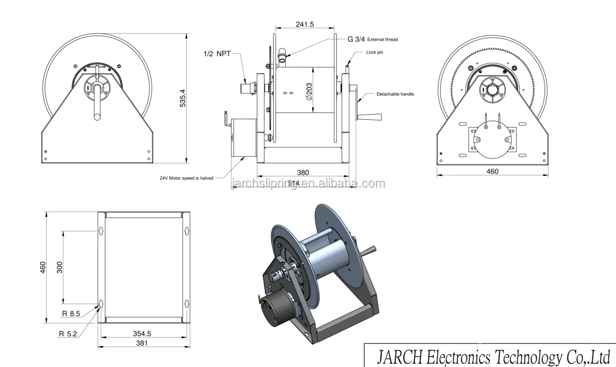 Electric Retractable Spring Loaded Cable Reel Manufacturer