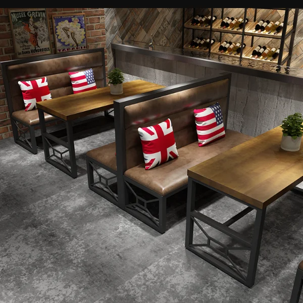 Barbecue Coffee House Lounge Sofa - Retro Industrial Style