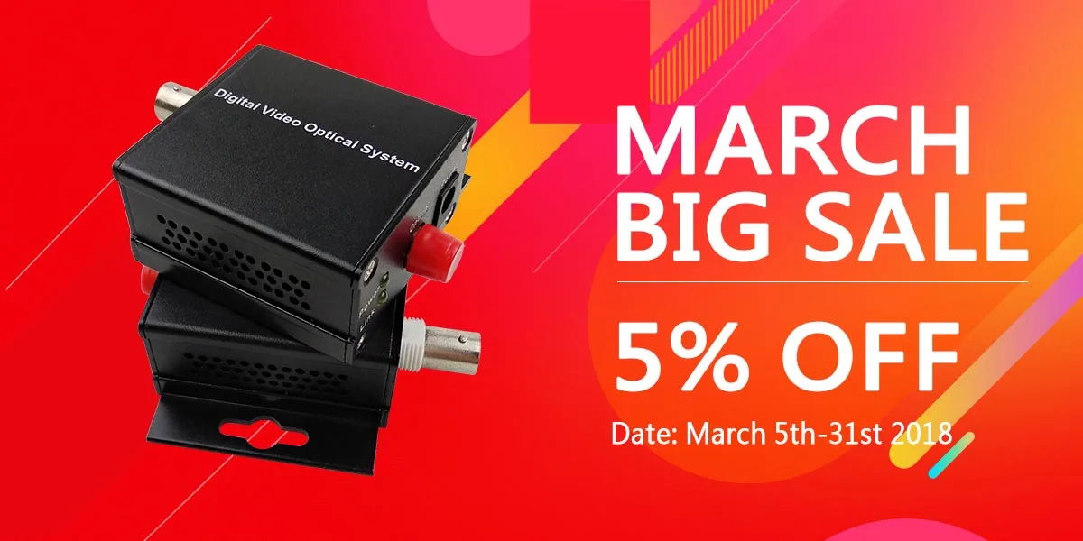 1 Channel Fiber Optic to Coaxial Converter - 20km Distance