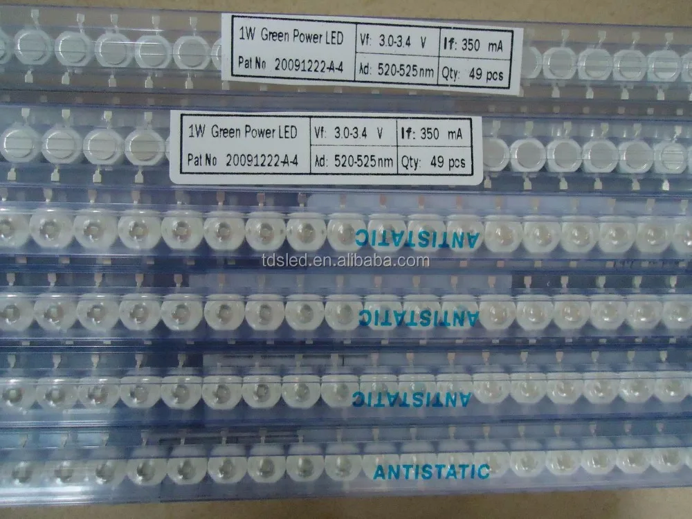 490nm-500nm 45mil 700毫安 3 W 绿色 led 芯片，带圆顶透镜 120 度| Alibaba.com