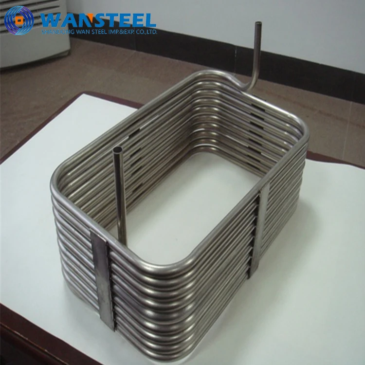 304 316 Small Diameter Welded Stainless Steel Capillary Coil Pipe Tube ...