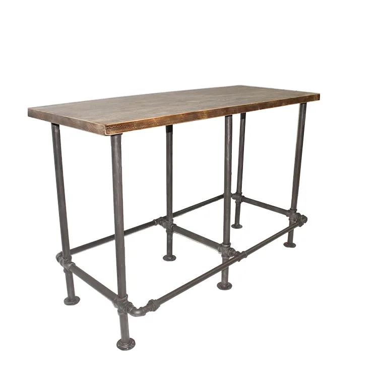 Industrial Metal Pipe Frame High Bar Table - Buy Metal Bar Table ...
