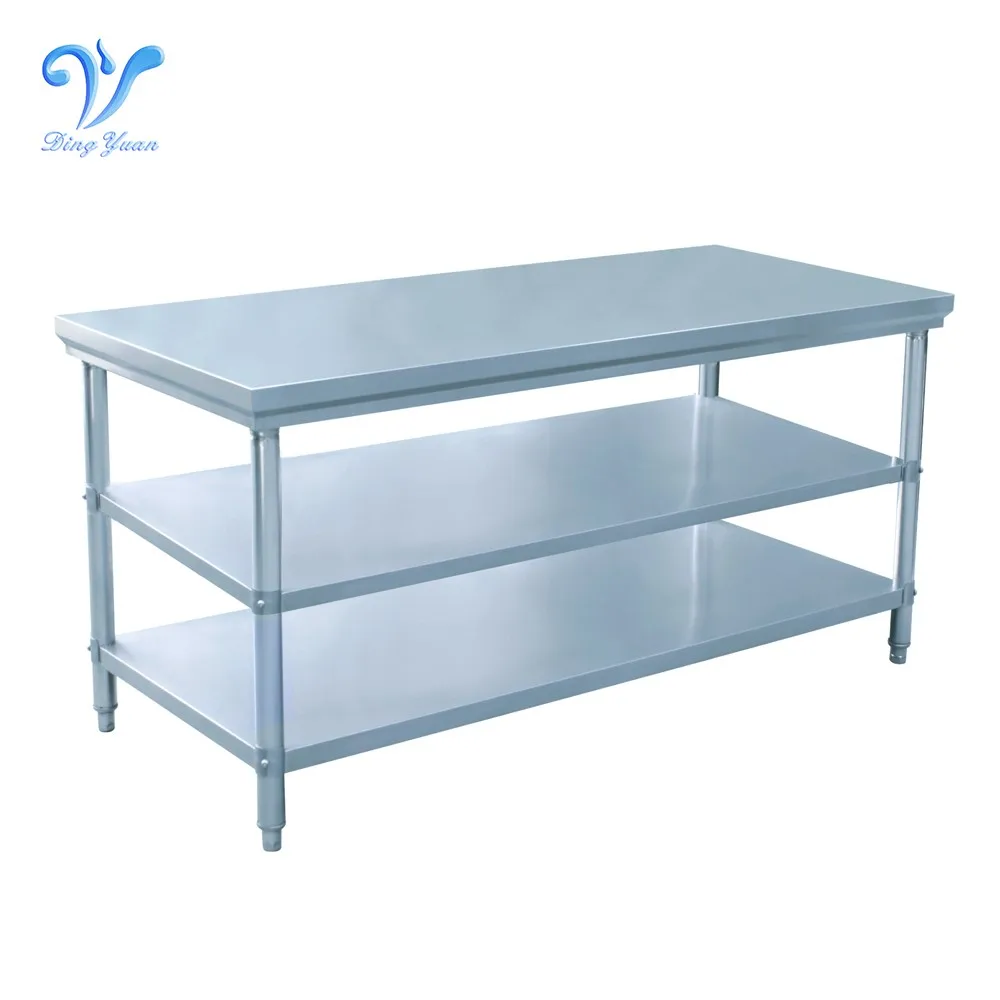 3 Tier Kitchen Stainless Steel Work Table With Bottom Shelf Qy w03a 3-tier-kitchen-stainless-steel-work-table-with-bottom-shelf-qy-w03a