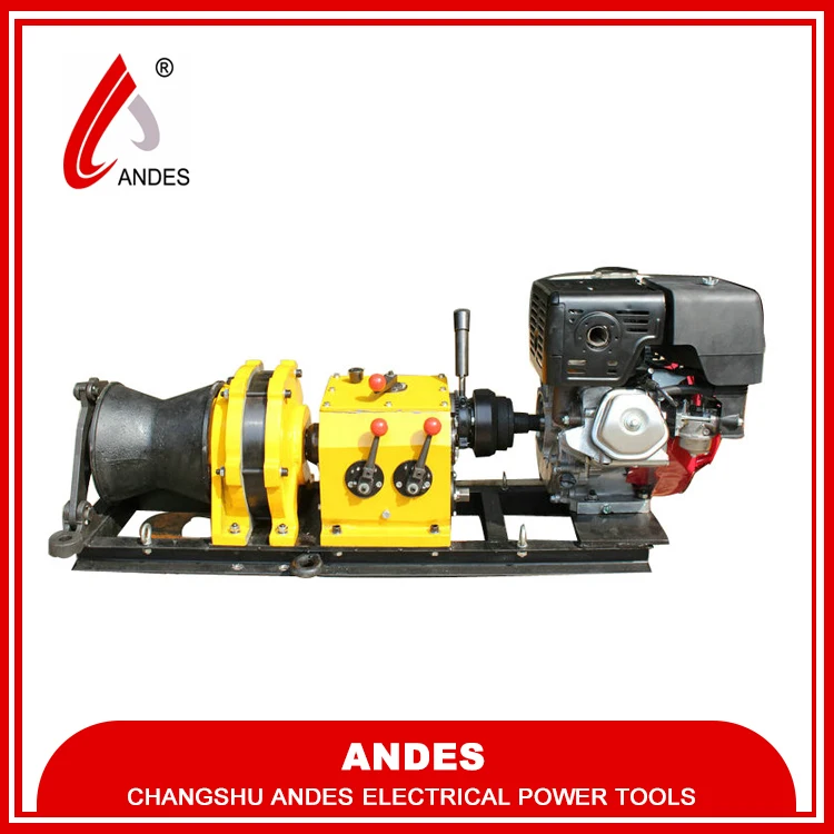 Andes Petrol Engine Lifting Winches Machine For 5 Ton(belt Driven) Hand ...