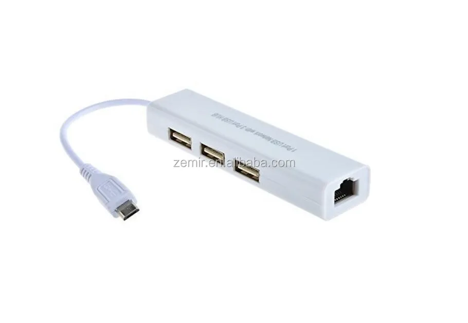 1 Port Usb 2.0 Hub 3 Port Usb Network Adapter Usb To Rj45 Lan Card ...