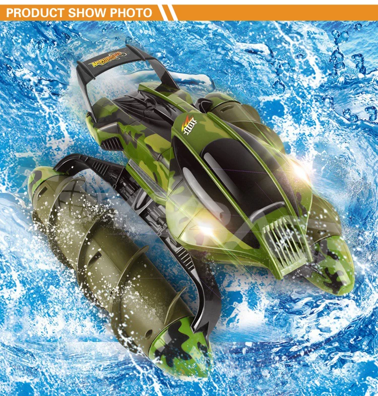 New All Terrain Amphibious RC Car - Drive on Land & Water, 8 Channel ...