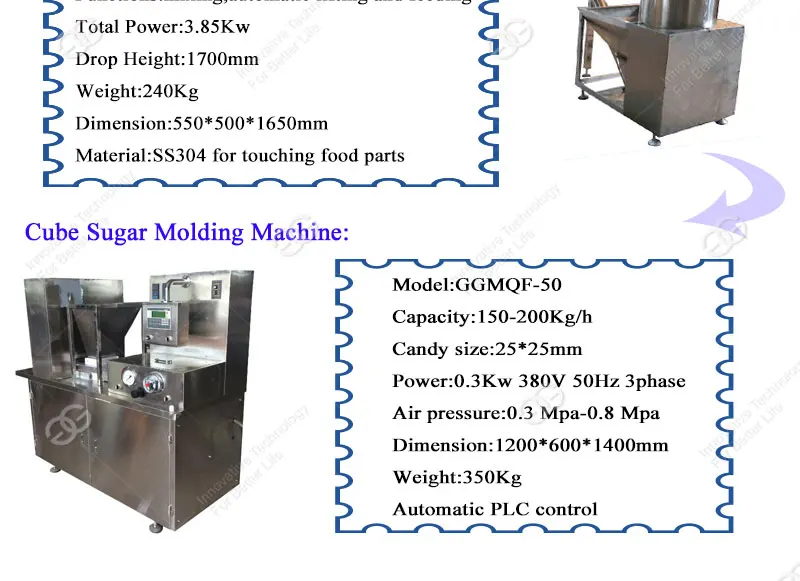 Gelgoog Stainless Steel Sugar Cube Production Line Cube Sugar Making ...