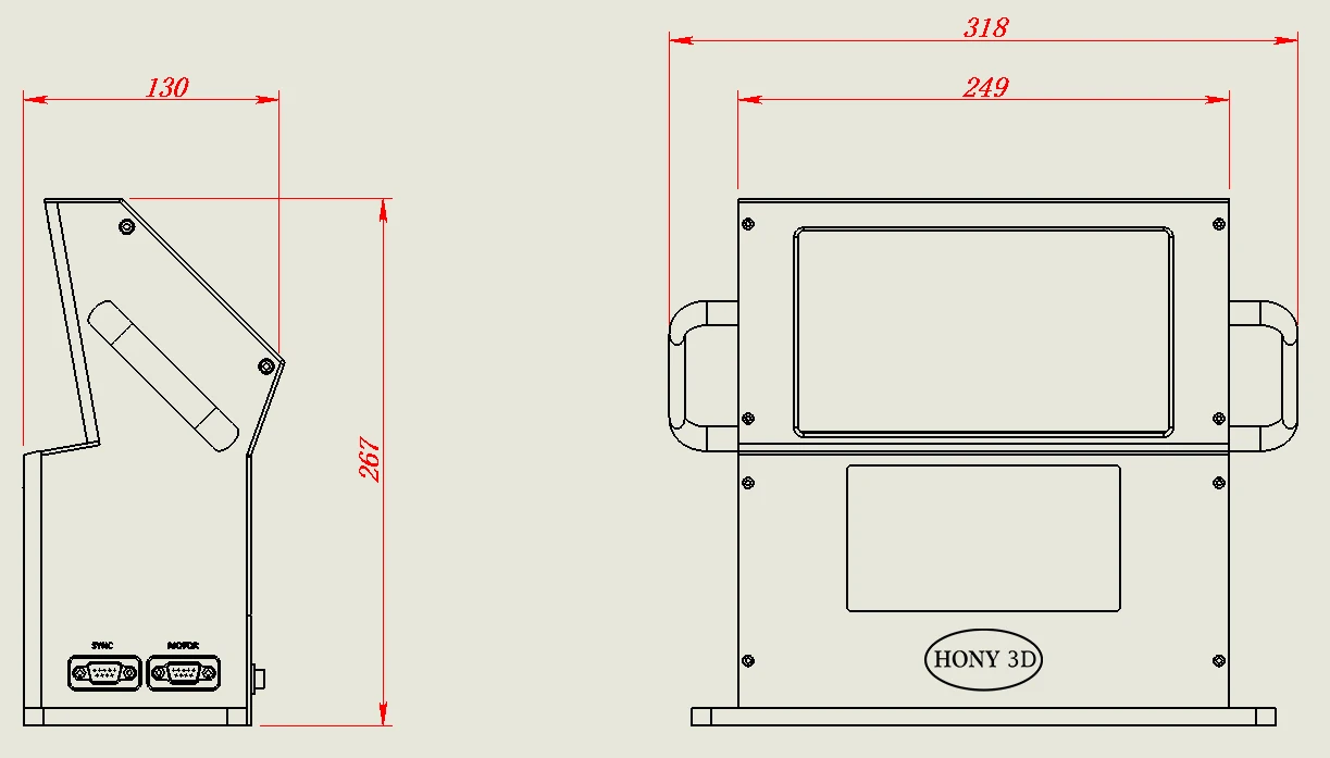 HONY3D-D Passive 3D Modulator - Circular Polarized System