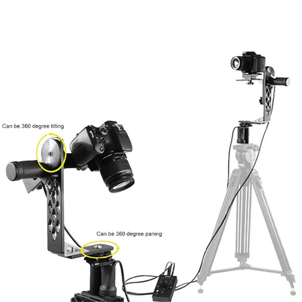 SK-ECH03 Electric Tripod Head - 360 Degree Motorized Pan Tilt for DSLR