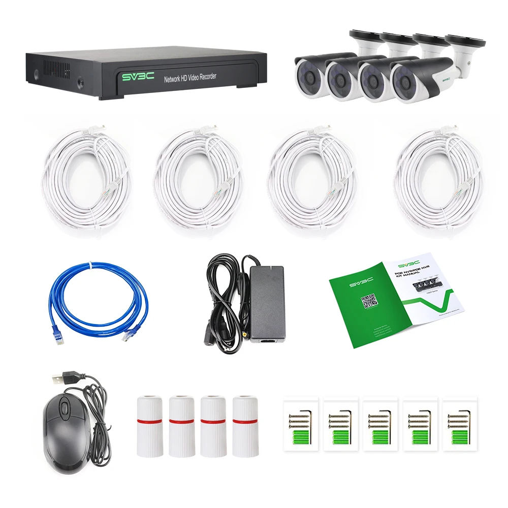 4ch 5mp Poe Nvr Kit Outdoor Plug&play Waterproof H.265 Bullet Ip Camera ...