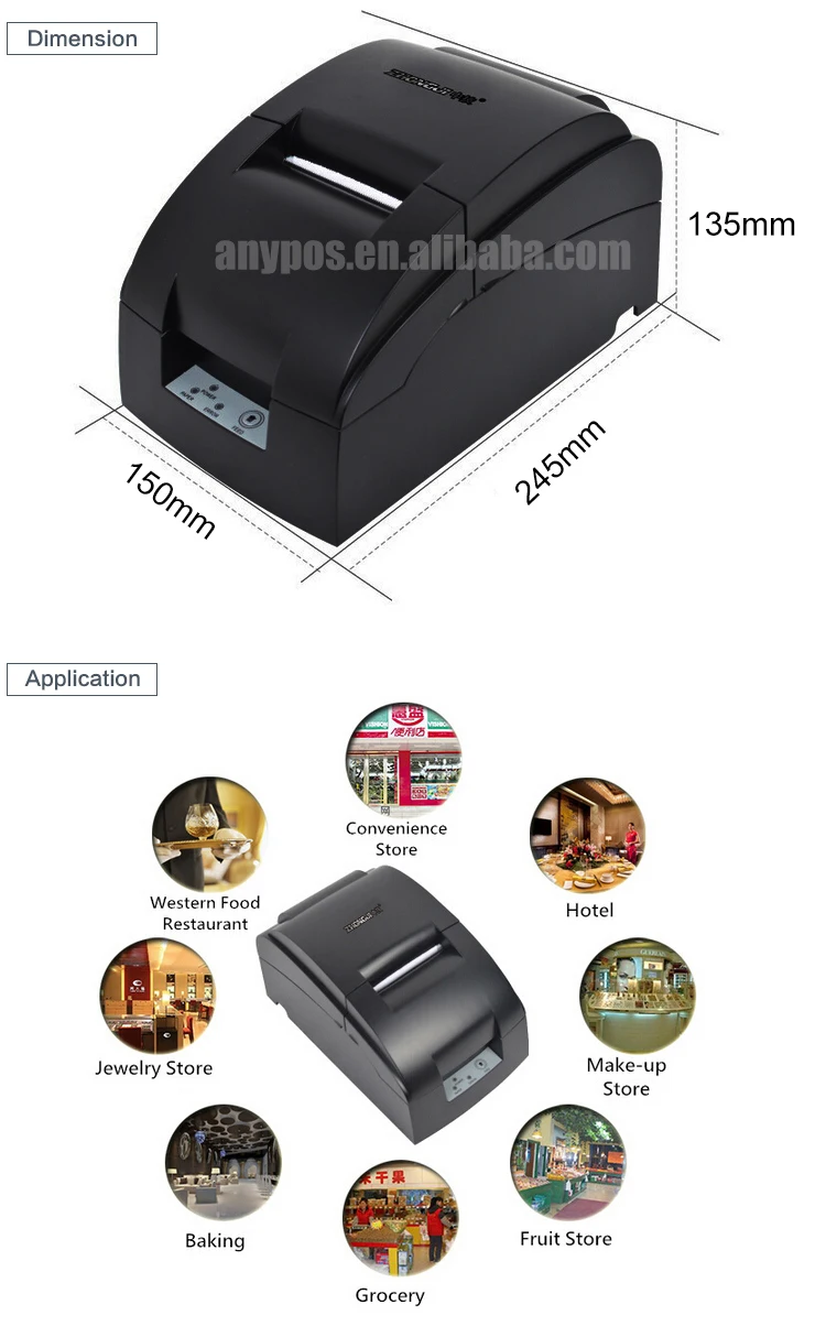 76mm Dot Matrix Small Invoice Printer - Buy Dot Matrix Printer,Invoice ...