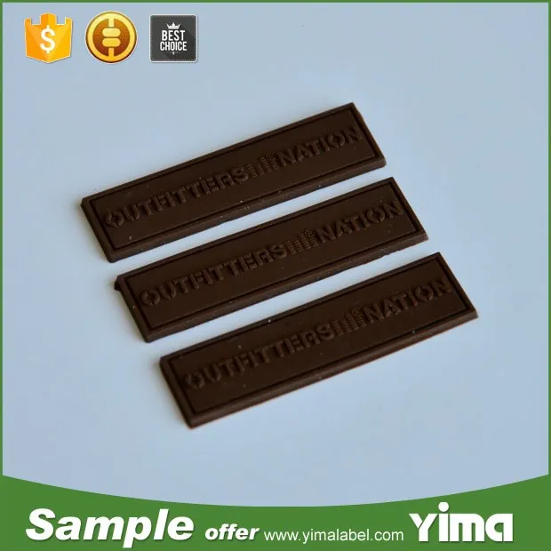 Custom Embossed Silicone Tag Badge 3d Brand Logo Silicone Patch Label ...