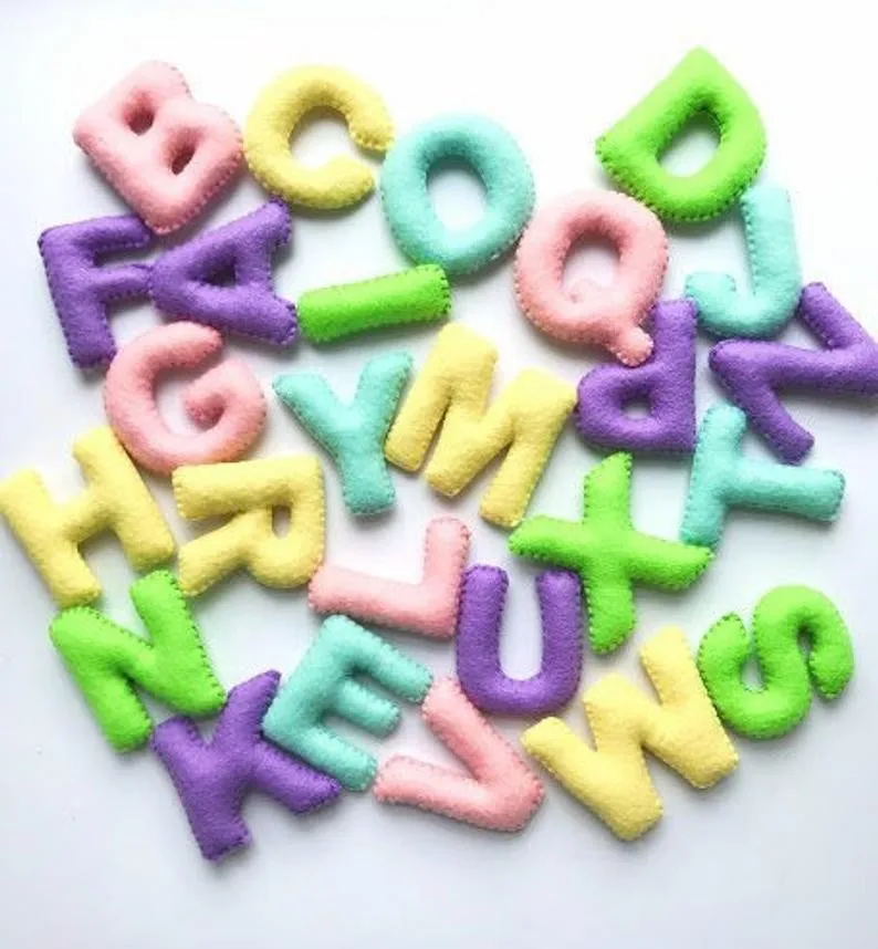 Kids Education Toy Felt Stuffed Alphabet Letter Felt Educational ...