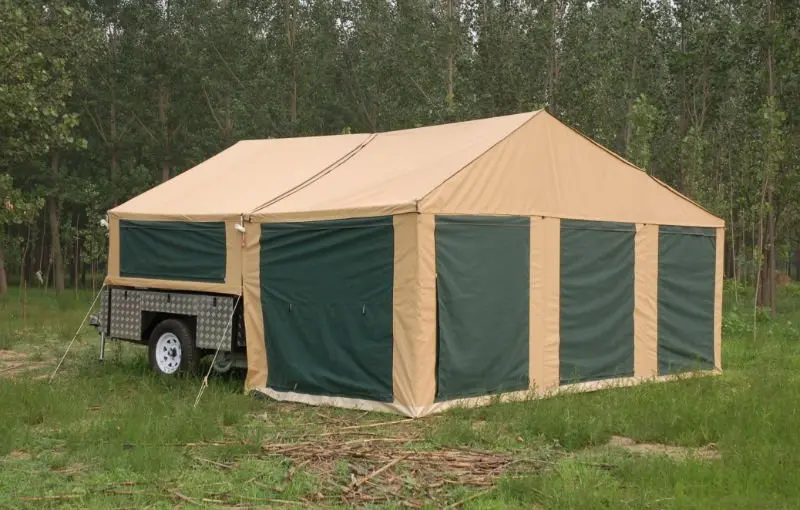 4x4 Off Road Waterproof Canvas Camper Trailer Tent, Folding 4WD Truck ...