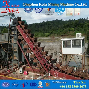 Gold Dredger/gold Mining Machine/bucket Chain Gold Dredge For Sale ...