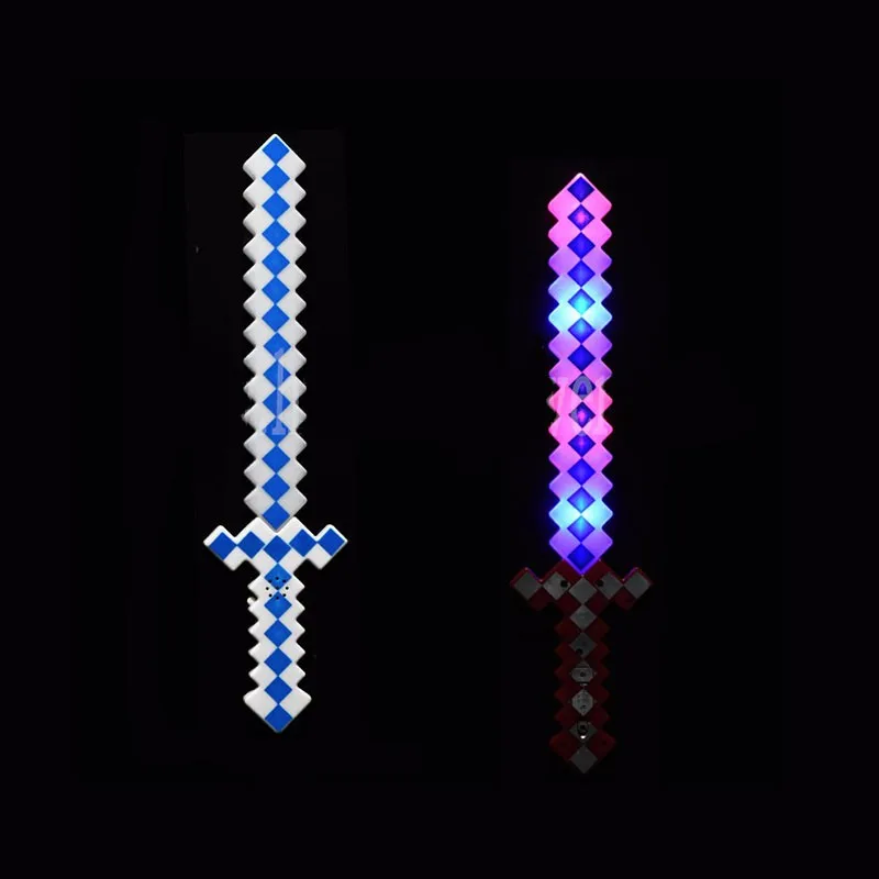 Flashing Wave Mosaic Pixel Sword Light Up Sword Toys Led Gaming Sword ...