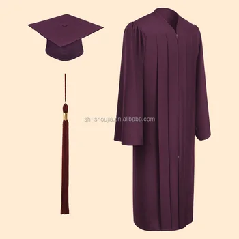 Matte Maroon Bachelor Cap And Gown,Graduation Cap And Gown,Bachelor Cap ...